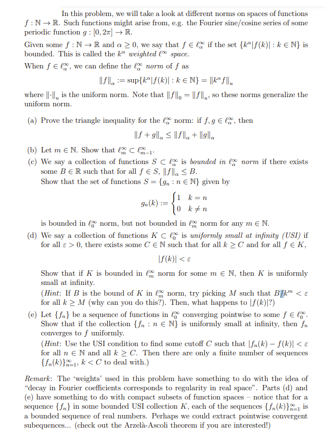 In this problem, we will take a look at different | Chegg.com