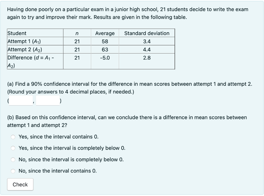 Solved Having done poorly on a particular exam in a junior | Chegg.com