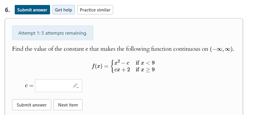 Solved Attempt 1: 5 ﻿attempts remaining.Find the value of | Chegg.com