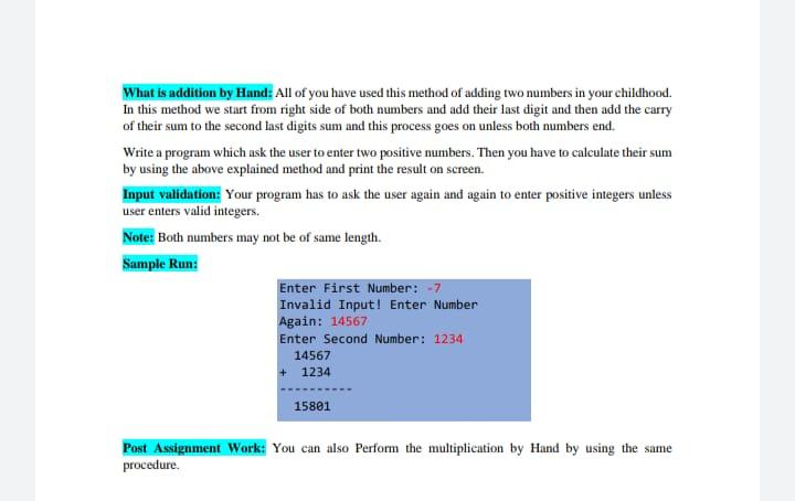 Solved What is addition by Hand: All of you have used this | Chegg.com