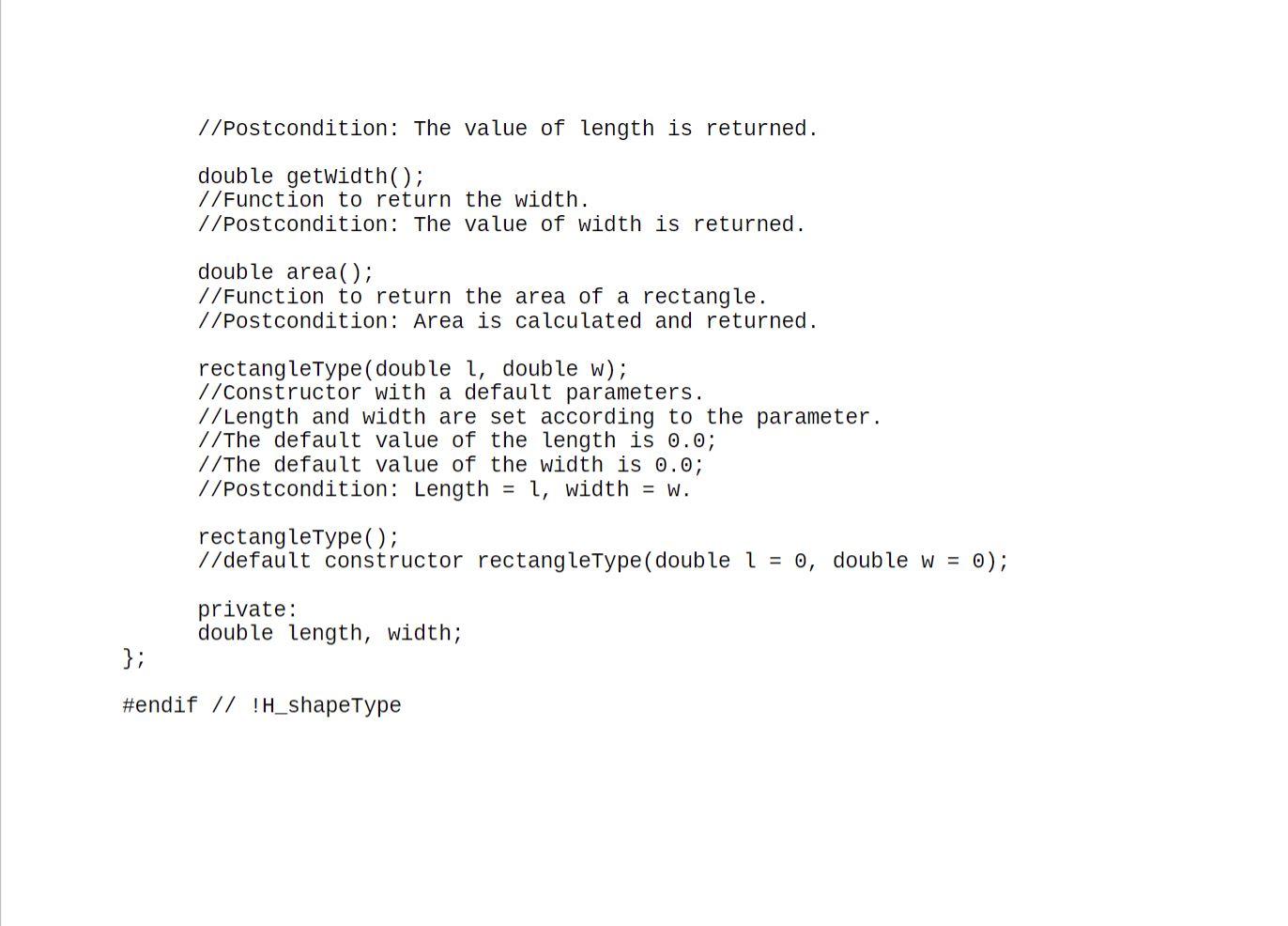 Solved Use the circleType class and rectangleType class and | Chegg.com