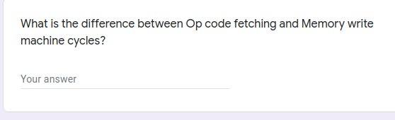 Solved What is the difference between Op code fetching and | Chegg.com