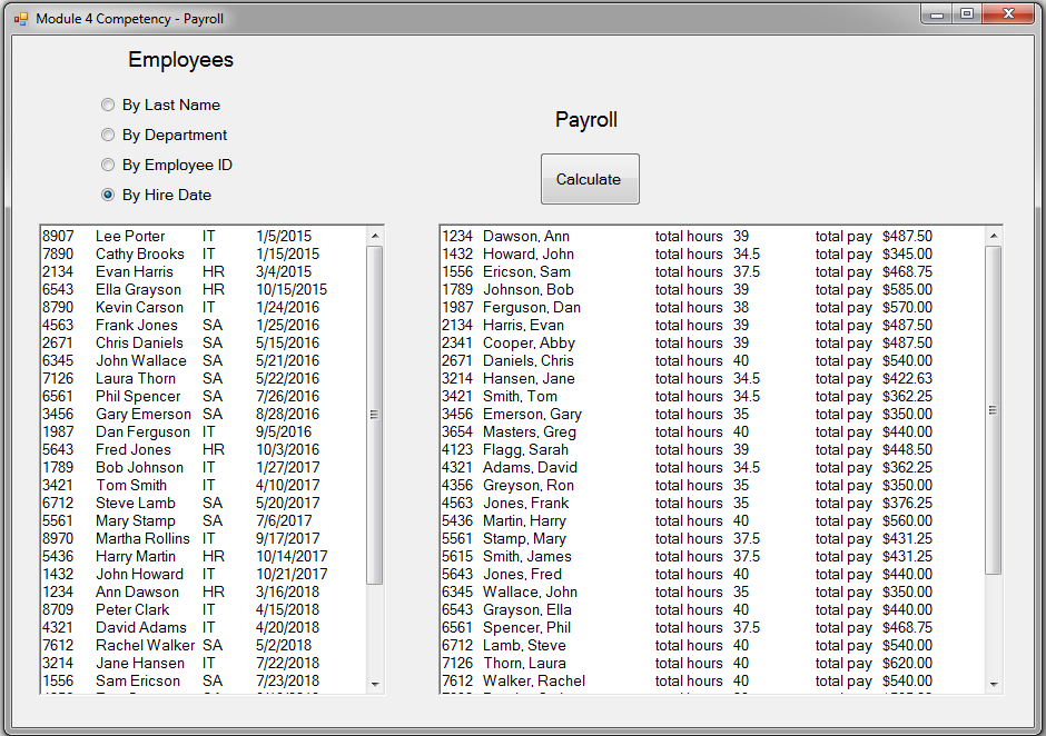 Solved written in c# using Employee[] workers = | Chegg.com