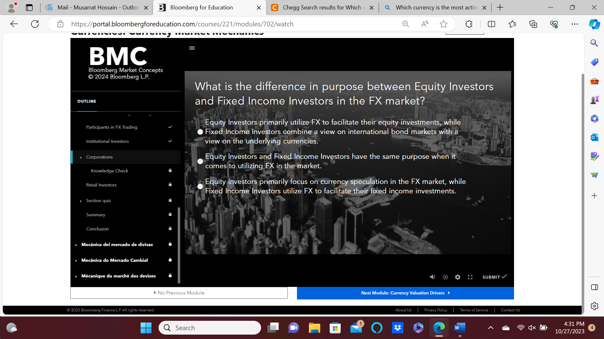 Solved What is the difference in purpose between Equity | Chegg.com