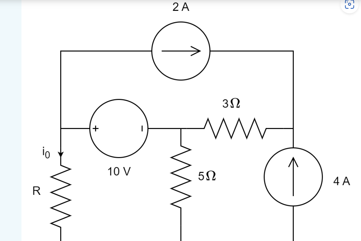 Solved The current i0 in the circuit is A (Calculate to 2 | Chegg.com
