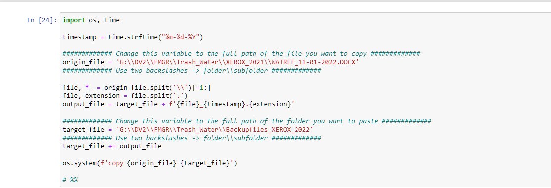 Solved This code suppose to copy a file from the origin_file | Chegg.com