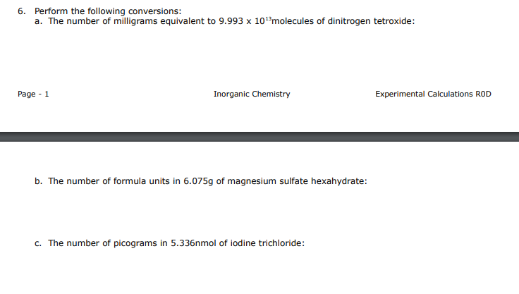 Solved 6. Perform the following conversions: a. The number | Chegg.com