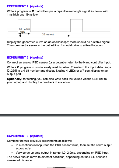 Solved EXPERIMENT 1 (4 points) Write a program in C that | Chegg.com