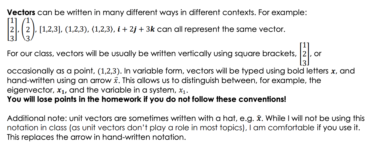 Solved Vectors can be written in many different ways in | Chegg.com