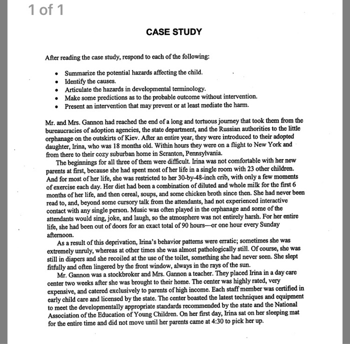 1 of 1 CASE STUDY After reading the case study, | Chegg.com