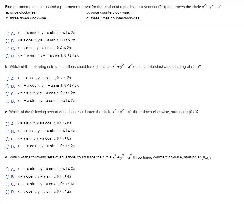 Solved Find Parametric Equations And A Parameter Interval