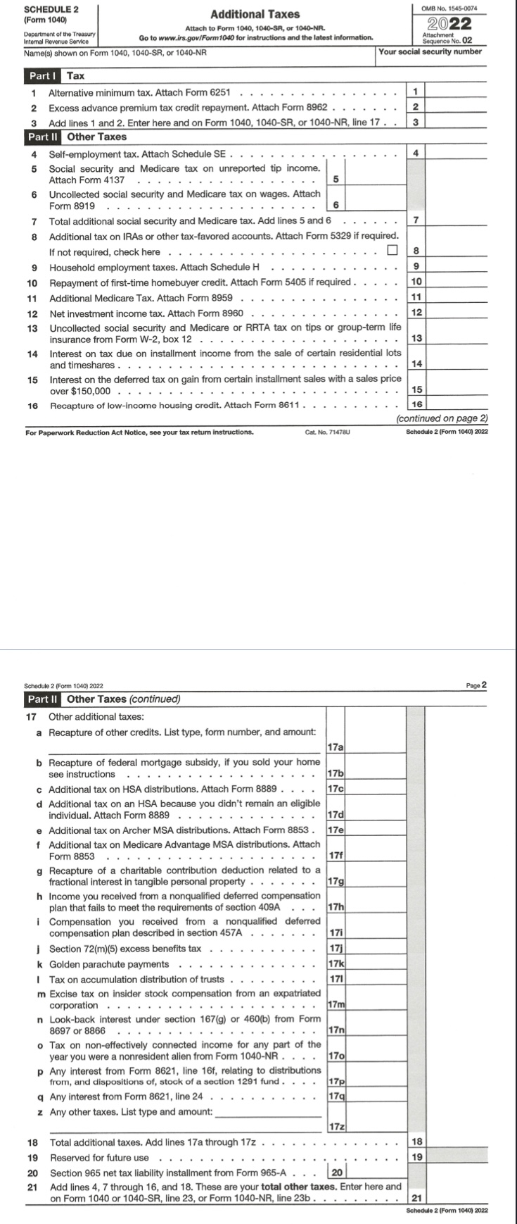 **Forms required: FORM 1040 (pages 1-2)SCHEDULES 1, | Chegg.com