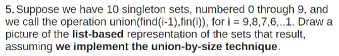 Solved Suppose we have 10 ﻿singleton sets, numbered 0 | Chegg.com
