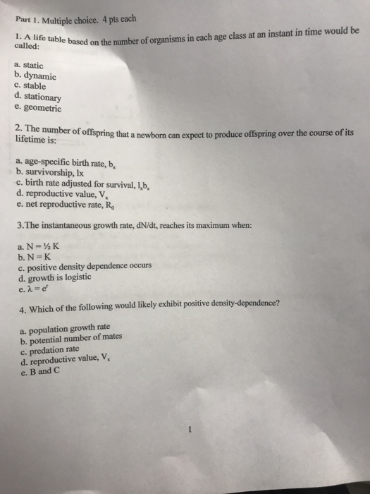 Solved Part 1. Multiple choice. 4 pts each called: based on | Chegg.com