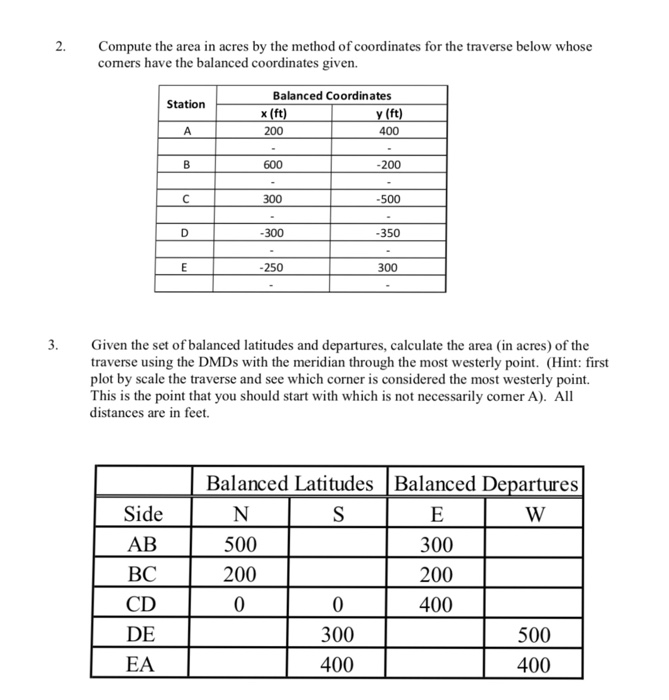 Solved 1. Offsets are taken at irregular intervals between a | Chegg.com