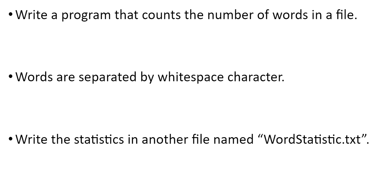 Solved • Write a program that counts the number of words in | Chegg.com