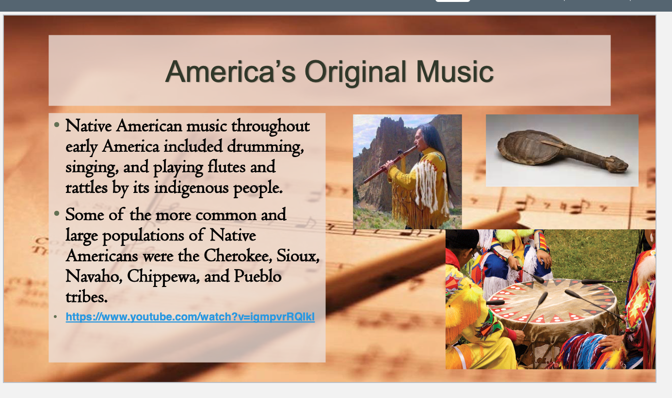 Solved America's Original Music . Native American music | Chegg.com