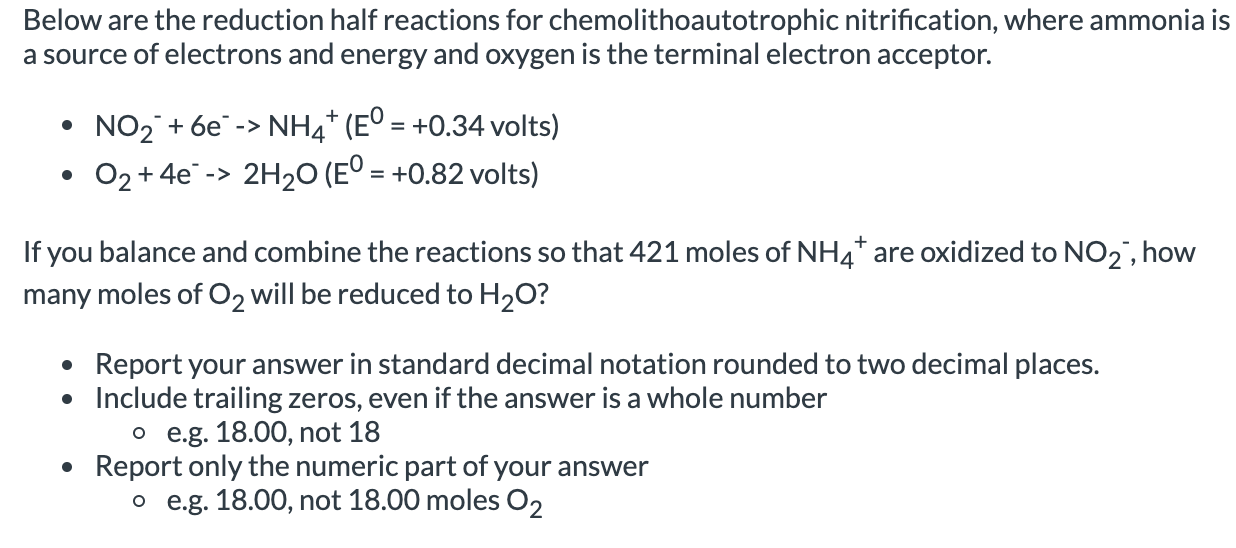Solved Below are the reduction half reactions for | Chegg.com