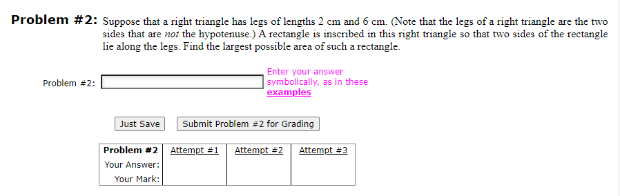 Solved Problem 2 Suppose That A Right Triangle Has Legs Of Chegg