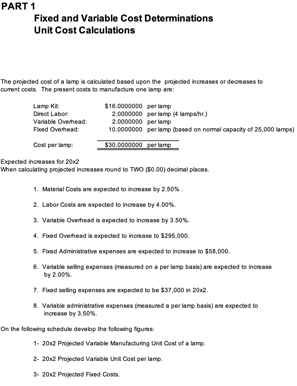 Solved Variable Manufacturing Unit Cost | Chegg.com