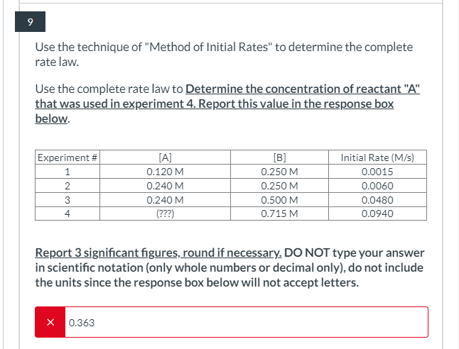 Solved Use the technique of "Method of Initial Rates" to | Chegg.com
