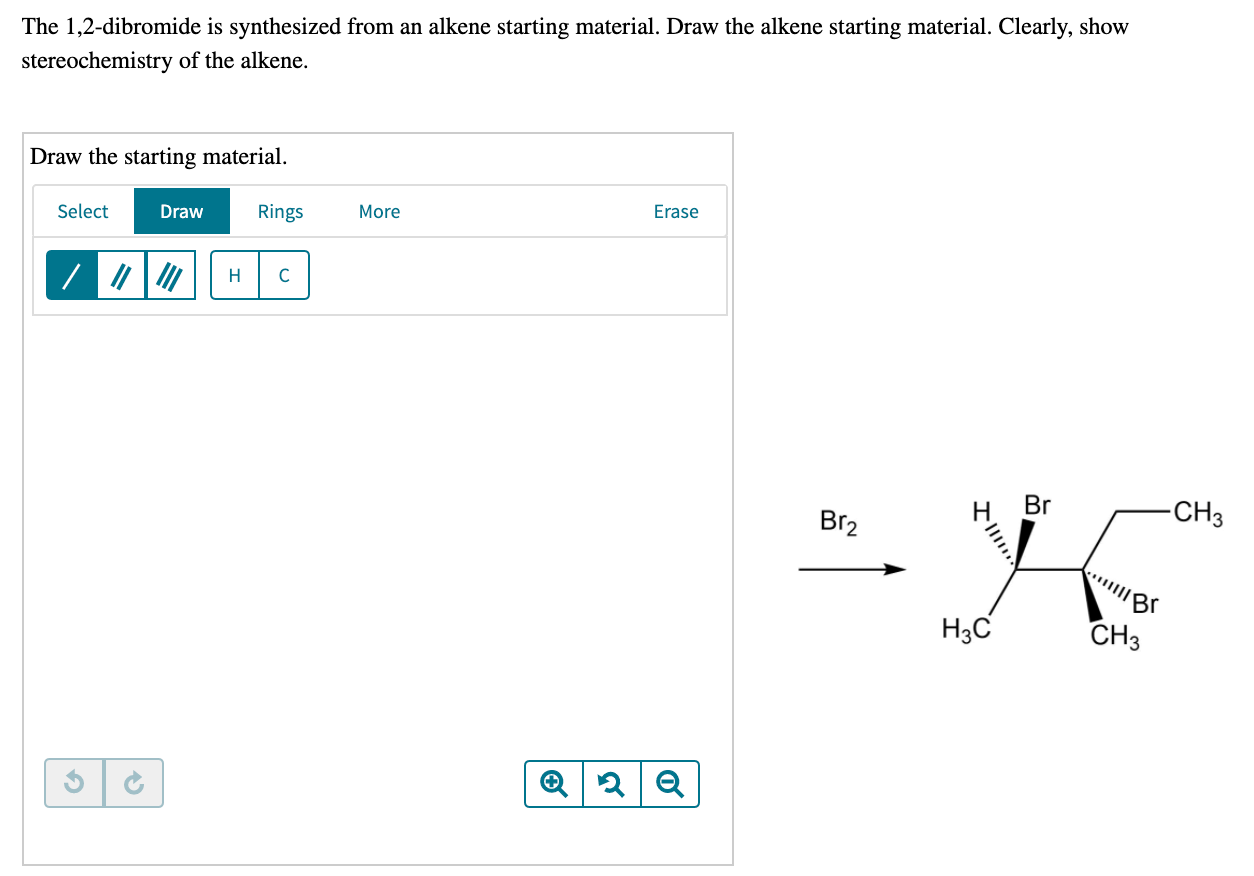 Solved The 1,2-dibromide is synthesized from an alkene | Chegg.com