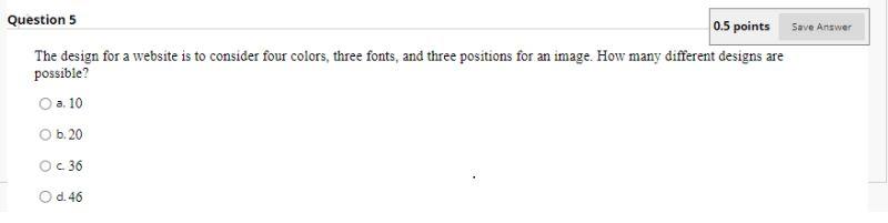 Solved The design for a website is to consider four colors, | Chegg.com