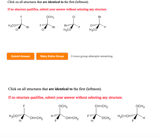 Solved Click on all structures that are identical to the | Chegg.com