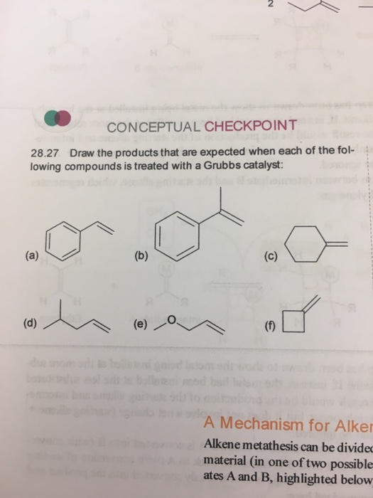 Solved 2 CONCEPTUAL CHECKPOINT 28.27 Draw the products that | Chegg.com