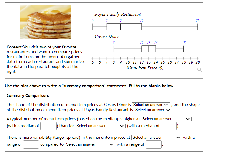 Solved Context:You visit two of your favorite restaurantes | Chegg.com