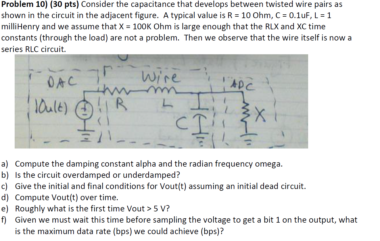 Solved Problem 10) (30 pts) Consider the capacitance that | Chegg.com