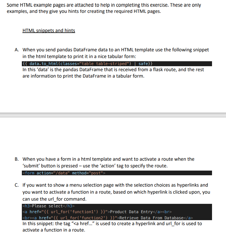 Solved Develop a flask-based App which will get product | Chegg.com