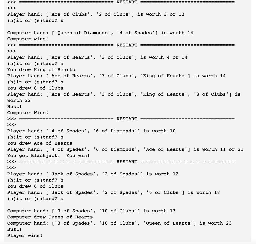 Solved In a Blackjack deck of cards every card has an | Chegg.com