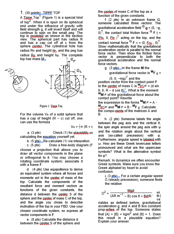 (35 A Tippe Top' (Figure 1) is a special kind the | Chegg.com