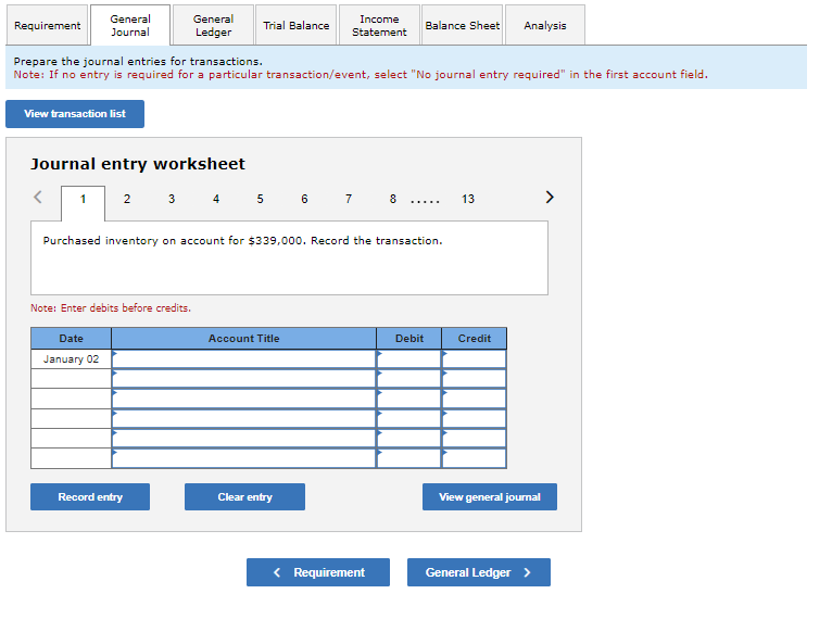 Solved Exercise 8-30 (Algo) General ledger exercise; | Chegg.com