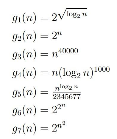 Solved Arrange the following functions in ascending order of | Chegg.com