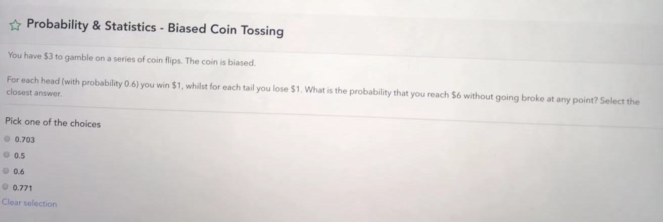 Solved ☆ Probability & Statistics - Biased Coin Tossing You | Chegg.com