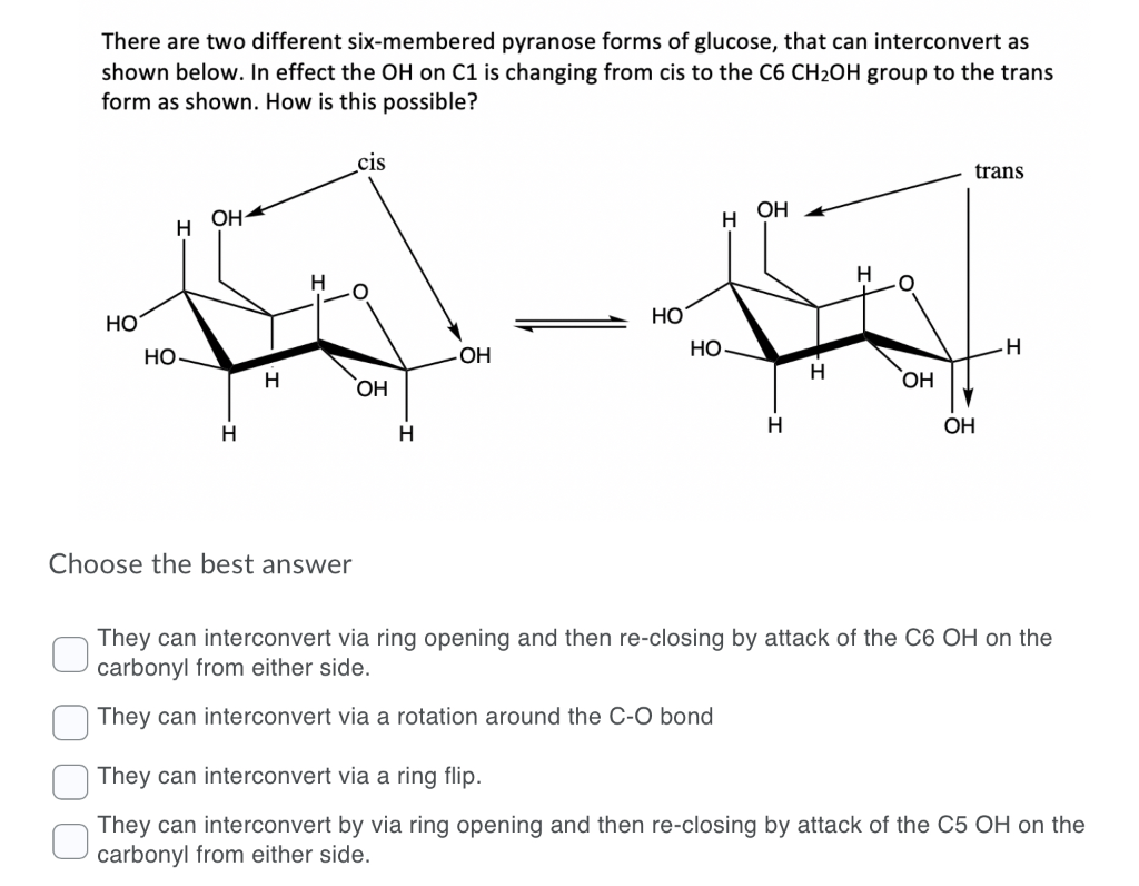 Solved When this straight chained sugar forms the cyclic | Chegg.com