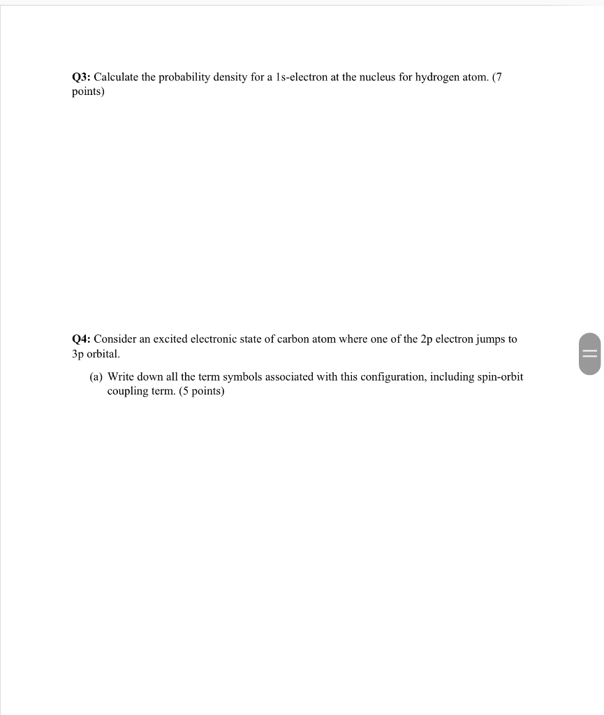 Solved Q3: Calculate the probability density for a | Chegg.com