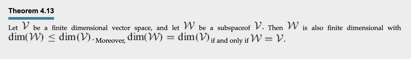 Solved Let V be a finite dimensional vector space, and let W | Chegg.com