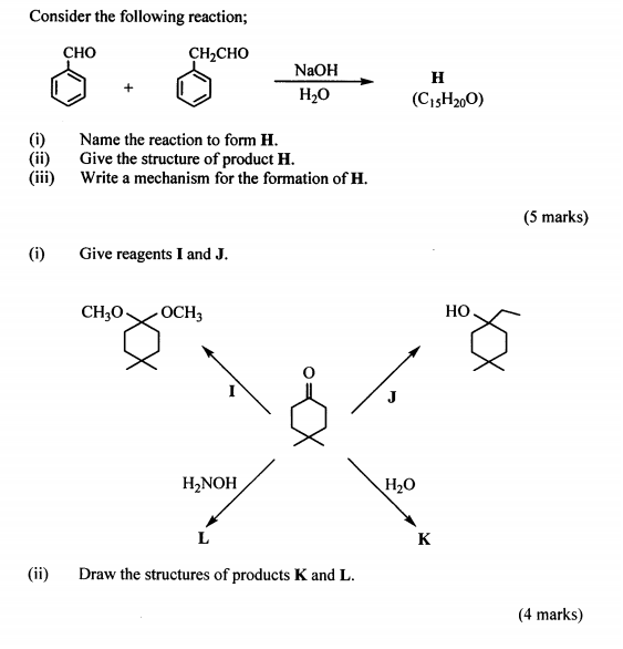 Solved Consider the following reaction; CHO CH2CHO NaOH H2O | Chegg.com