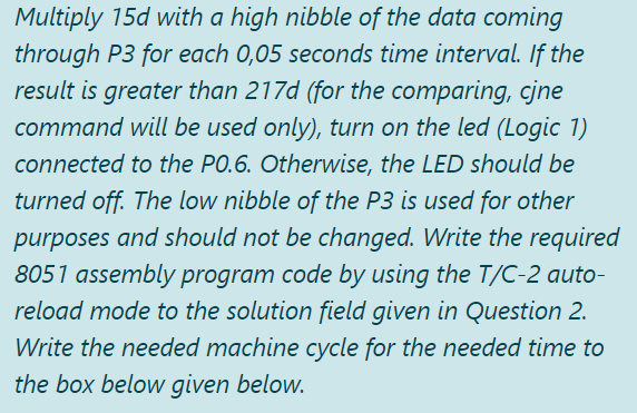 Multiply 15d with a high nibble of the data coming | Chegg.com