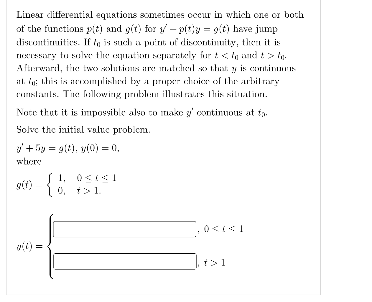 Solved Linear differential equations sometimes occur in | Chegg.com
