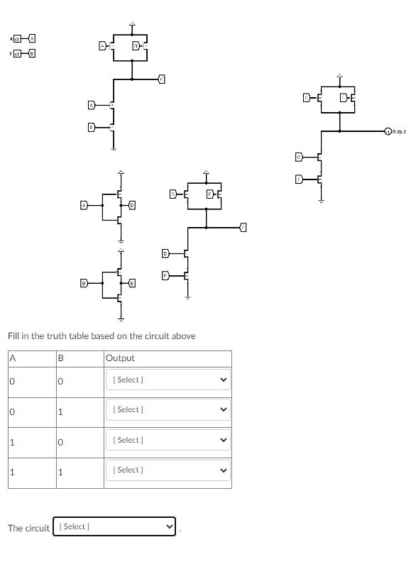 Solved Fill in the truth table based on the circuit above | Chegg.com