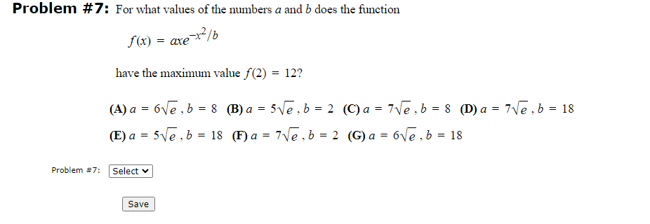 Solved Problem \# 7: For what values of the numbers a and b | Chegg.com