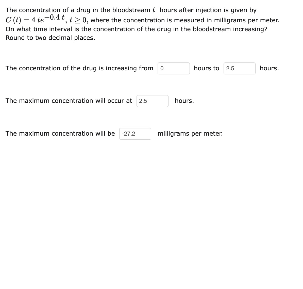 Solved Help me,i got the max concentration will be -- | Chegg.com
