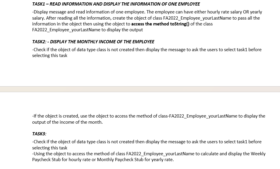 Using Object Oriented Programming to provide the | Chegg.com