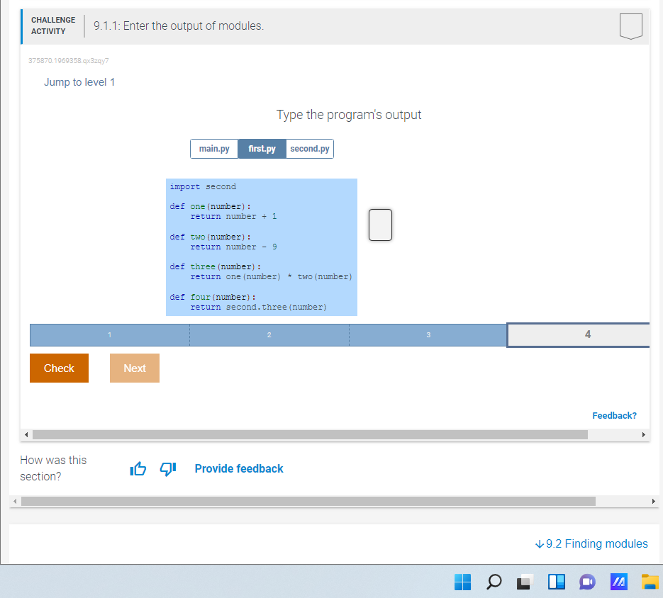 Solved CHALLENGE ACTIVITY 9.1.1: Enter the output of | Chegg.com