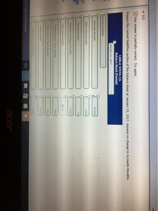Solved CARLA VISTA CO. | Chegg.com