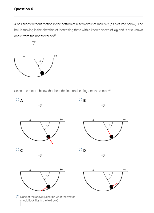 Solved A ball slides without friction in the bottom of a | Chegg.com